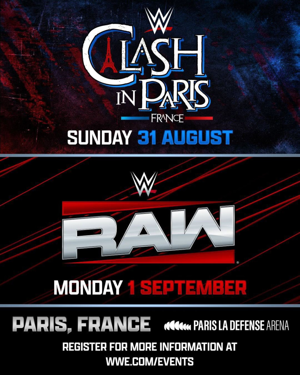 WWE llega a París con un PLE y Raw televisado - Lucha Libre Online